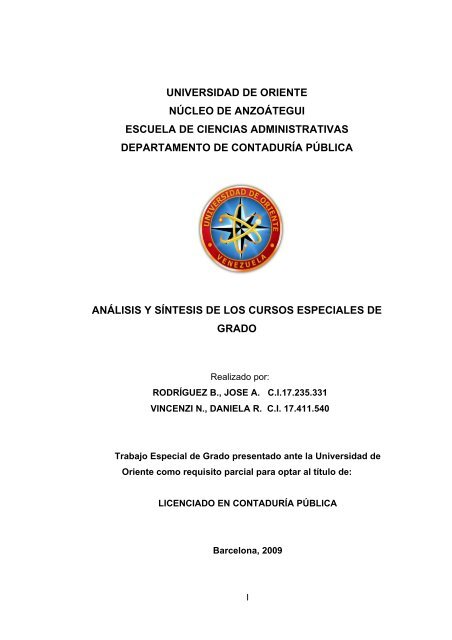 UNIVERSIDAD DE ORIENTE - Ri.bib.udo.edu.ve - Universidad de ...