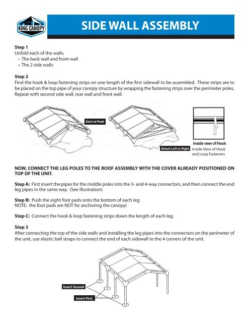 SIDE WALL ASSEMBLY - King Canopy