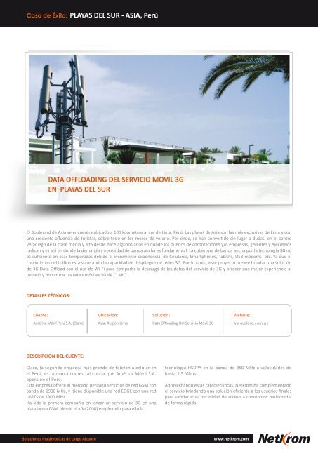 Caso de Exito - Playa Asia 3G - Netkrom