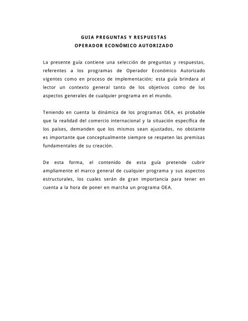 GUIA PREGUNTAS Y RESPUESTAS OPERADOR ... - DGA