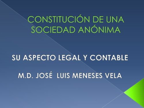 Constitución de una Sociedad Anónima