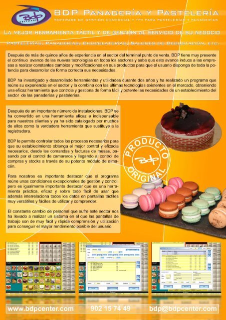 Catálogo BDP-NET Panadería y Pastelería (PDF) - Pcmira.com