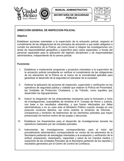 4Funcione_DG Inspección Policia - Secretaría de Seguridad ...