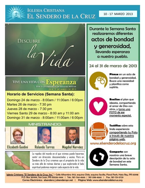 Bienvenida - El sendero de la Cruz