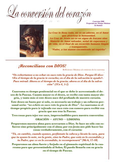 La conversión del corazón (1 Mb) pdf - Federación de Monjas Minimas