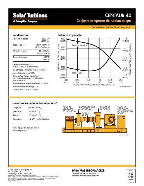 Centaur 40 Conjunto turbocompresor - Solar Turbines - Caterpillar Inc.