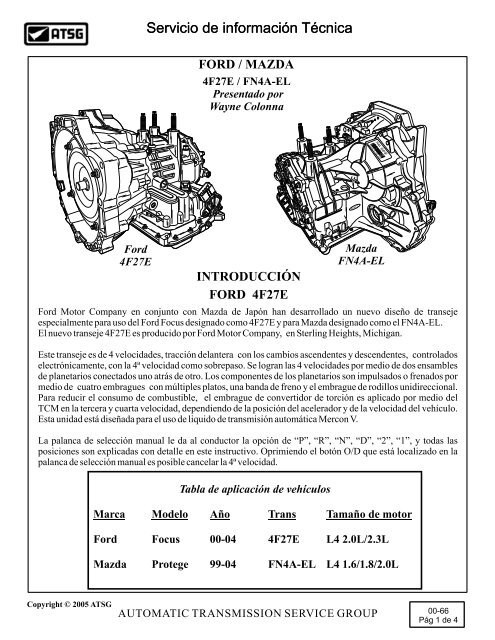 4F27-E 00-66 Identificacion y aplique