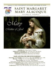 SAINT MARGARET MARY ALACOQUE - St. Margaret Mary ...