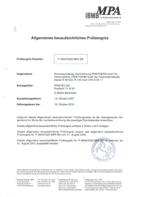 FRIATHERM multi ABP P-3834-5320-MPA BS - Friatec AG