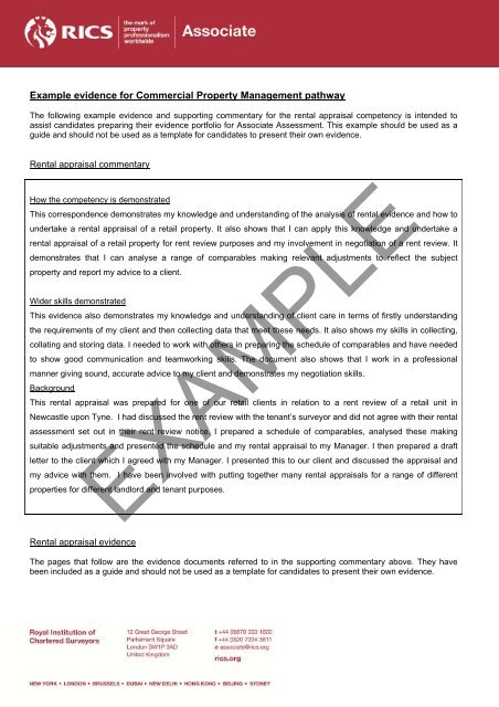 Rental Appraisal - RICS