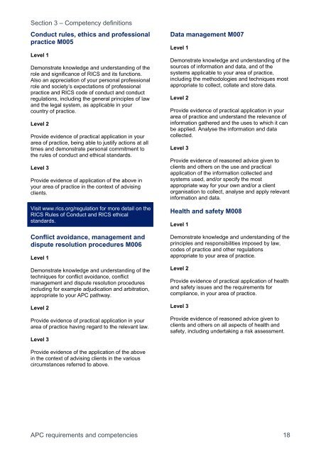Section 3 – Competency