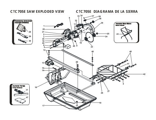 CTC705E SAW EXPLODED VIEW CTC705E DIAGRAMA DE LA ...
