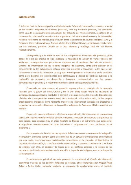 INTRODUCCIÓN El informe final de la investigación ...