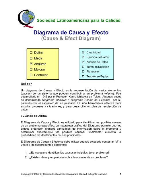 Diagrama de Causa y Efecto - caminandoutopias.org.ar
