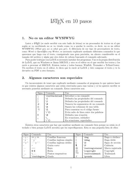 LATEX en 10 pasos - Mariogonzalez.es