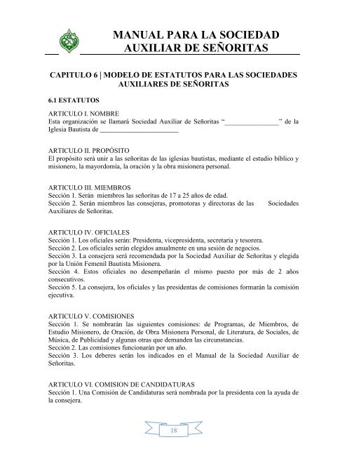 MANUAL PARA LA SOCIEDAD A