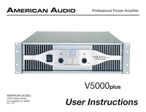 V5000 Plus Sp.indd - American Audio