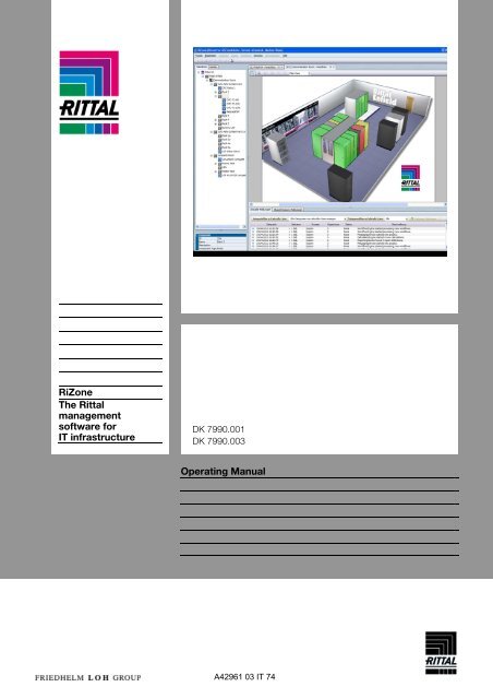 Operating Manual RiZone The Rittal management software for IT ...