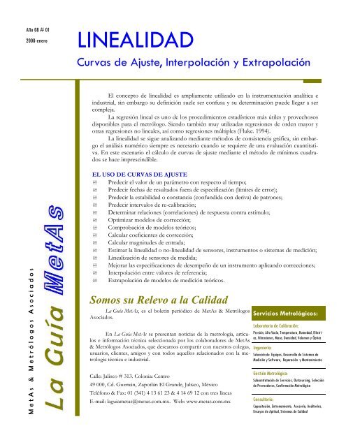 LINEALIDAD - MetAs