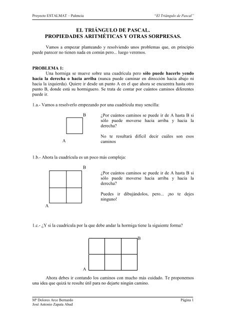 Hoja De Trabajo Del Triángulo De Pascal