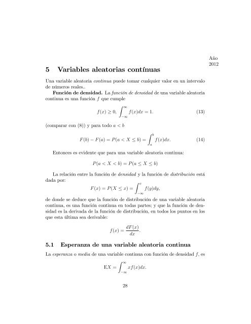 5 Variables aleatorias continuas