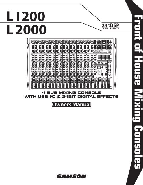 Download the L1200 English User Manual in PDF format - Samson