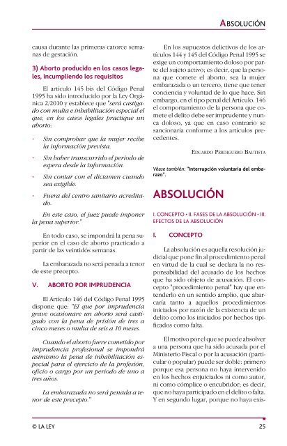 ABSOLUCIÓN - La Ley