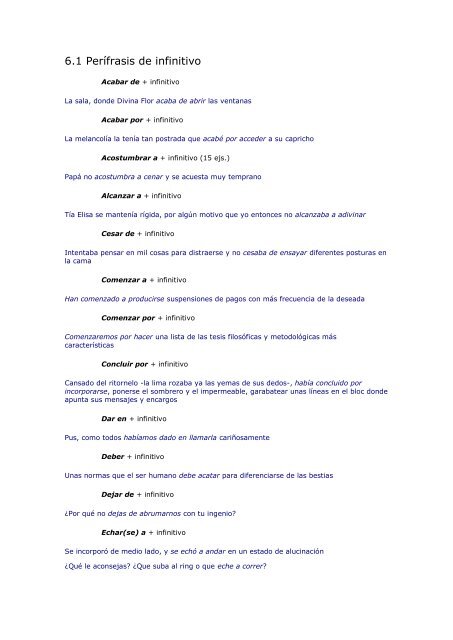 Perífrasis ejemplos - El Blog de Lengua y Literatura