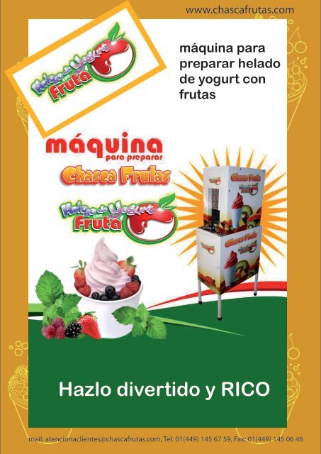 catalogo - Chasca Frutas, Chaska Frutas, Helados de Yogurt, nieves ...