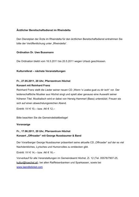 Ärztlicher Bereitschaftsdienst im Rheindelta Den Dienstplan der ... Ärztlicher Bereitschaftsdienst im Rheindelta Den Dienstplan der ...
