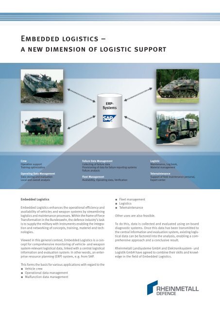 information about Embedded Logistics - Rheinmetall Defence