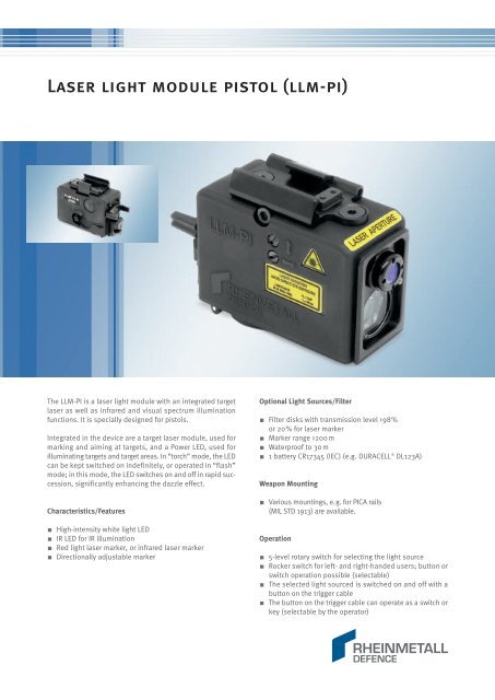Datasheet LLM-PI - Rheinmetall Defence