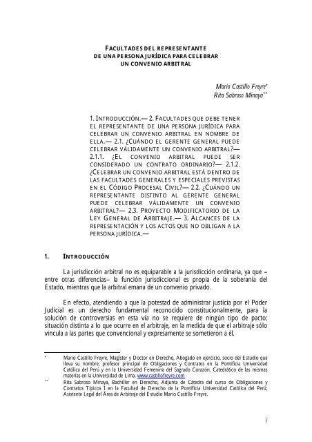 Facultades Del Representante De Una Persona Jurídica Para Celebrar