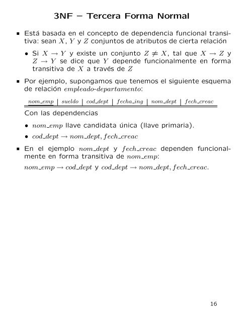 3NF – Tercera Forma Normal