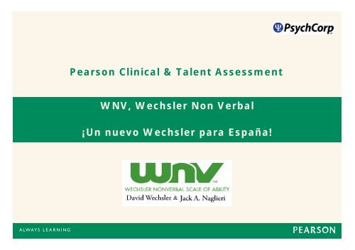 Descargar Presentación WNV, Escala No Verbal de Aptitud ...