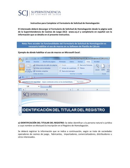 Instructivo para Completar el Formulario de Solicitud de ...