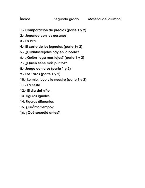 Bloque 1 segundo grado alumno