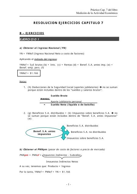 RESOLUCION EJERCICIOS CAPITULO 7 RESOLUCION EJERCICIOS CAPITULO 7