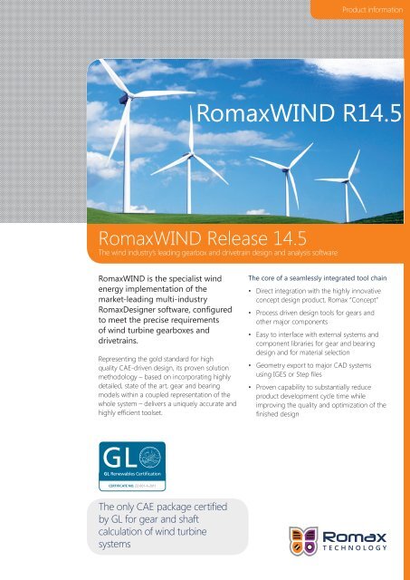 RomaxWIND R14.5 - Romax Technology