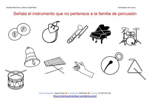 Señala el instrumento que no pertenece a la familia de percusión