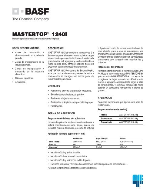 MASTERTOP 1240i - BASF Construction Chemicals