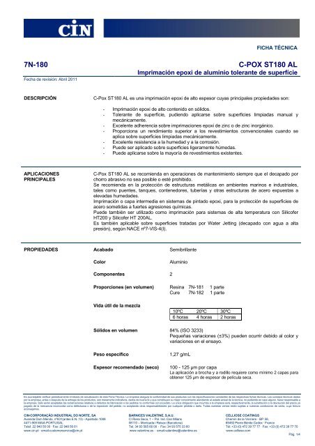 7N-180 C-POX ST180 AL - Valentine