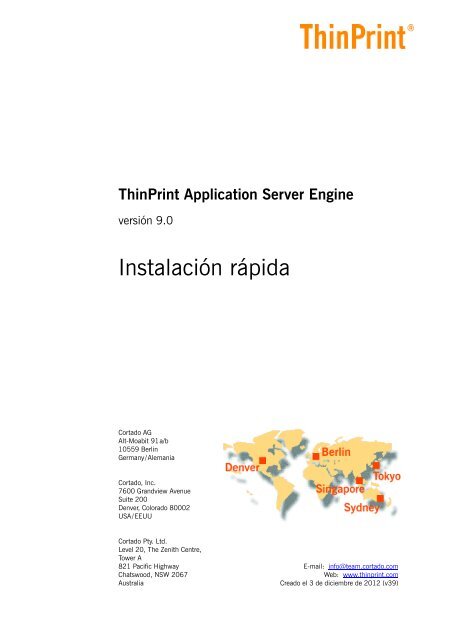 ThinPrint Application Server Engine Instalación rápida (Spanish ...