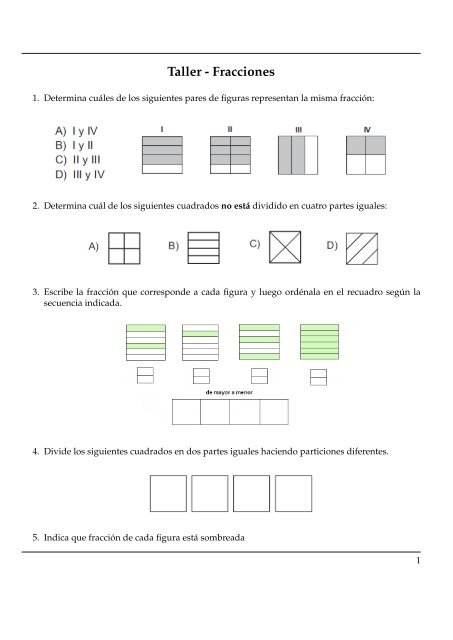 Partes Fraccionarias De Un Grupo Representación De Fracciones | Wited
