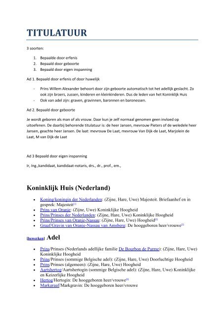 TITULATUUR - Eis Bos