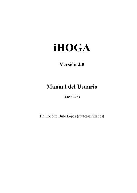 iHOGA - Universidad de Zaragoza
