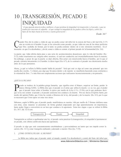 10 TRANSGRESIÓN, PECADO E INIQUIDAD