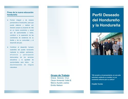 Perfil Deseado del Hondureño y la Hondureña Perfil Deseado del Hondureño y la Hondureña