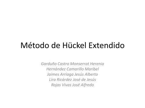 Método de Hückel Extendido