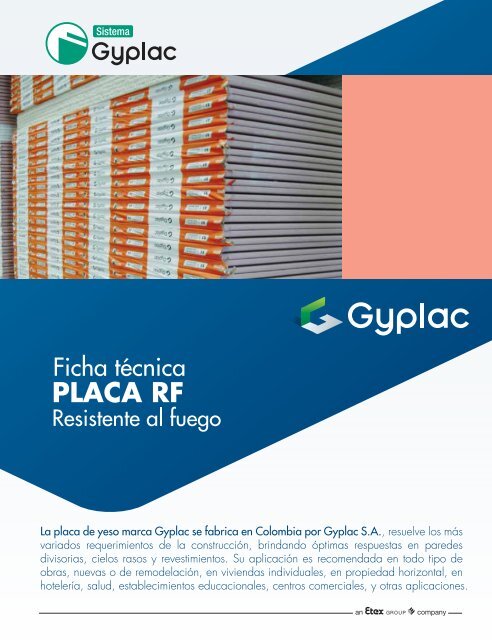 Ficha Técnica Placa RF - Gyplac